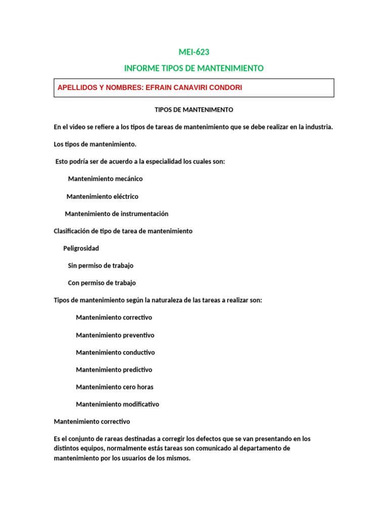 Tipos de Man | PDF | Ingeniería de confiabilidad