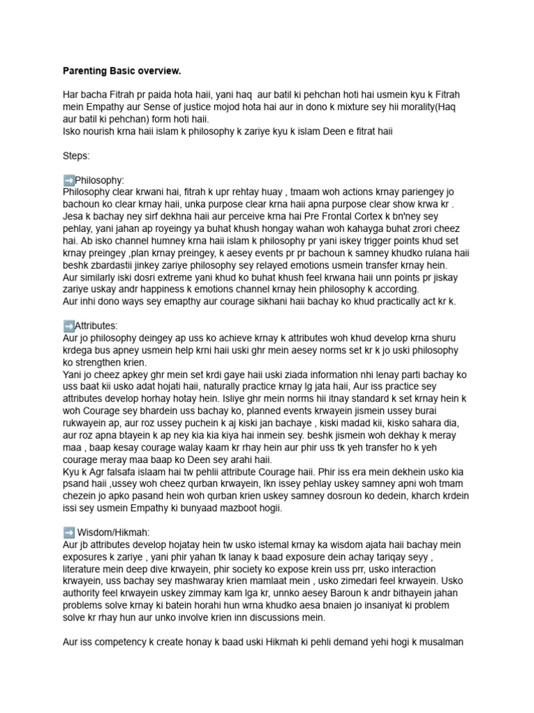 Parenting Basics Overview. | PDF | Behavioural Sciences | Emotions
