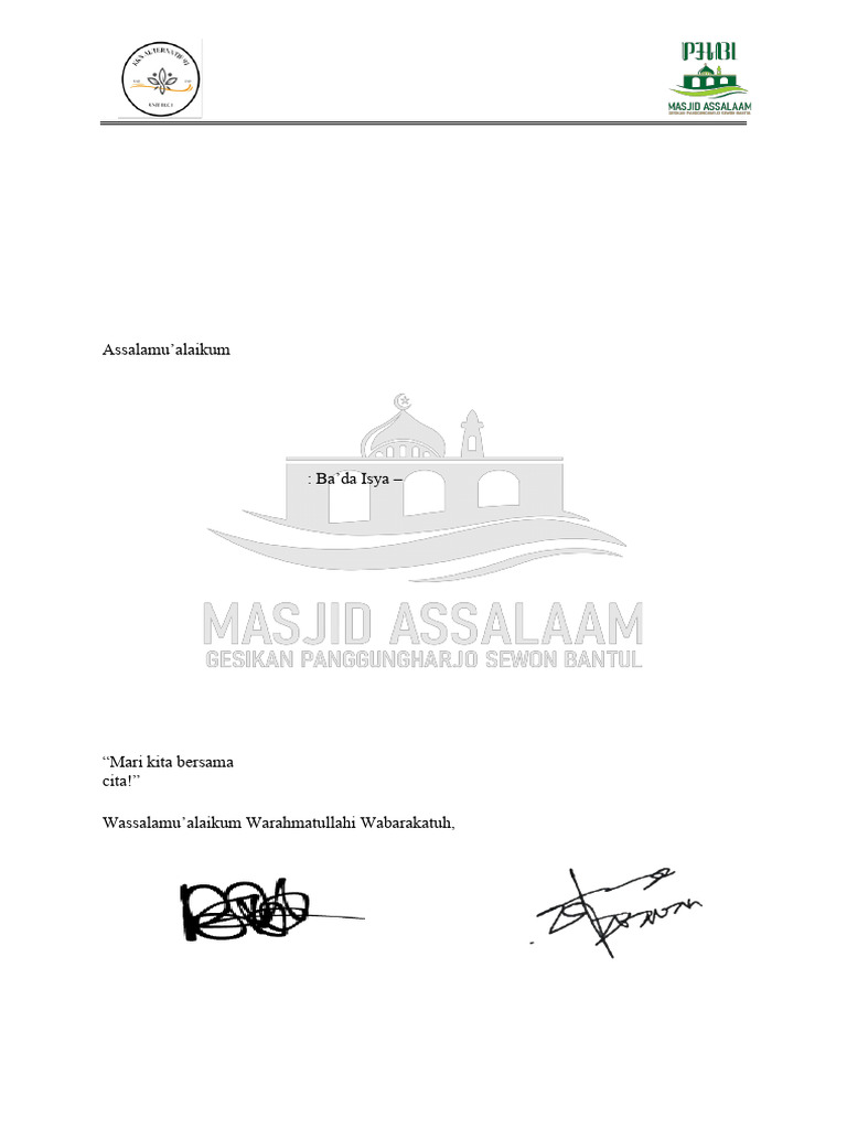 Surat Undangan & Denah Rute | PDF