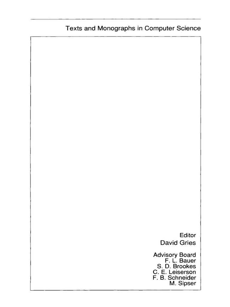 Texts and Monographs in Computer Science | PDF | Computer Program | Programming