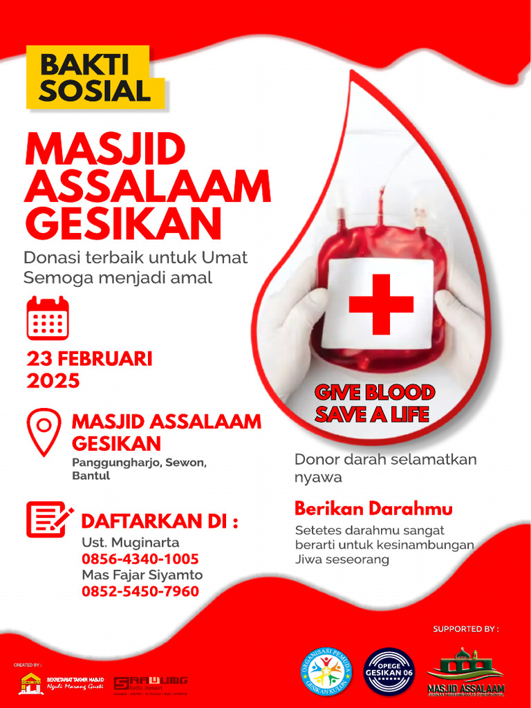 Leaflet Donor Darah Assalaam | PDF