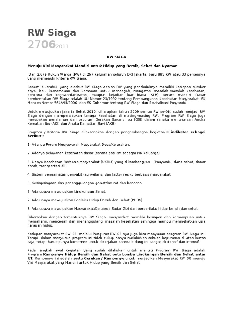 RW Siaga | PDF