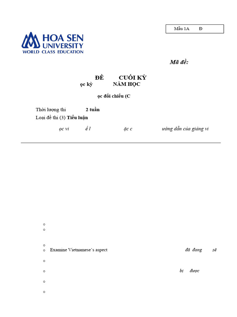 Contrastive Syntax Exam Guidelines | PDF | Question | English Language