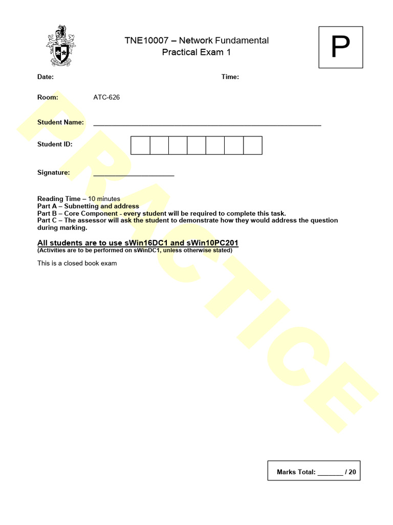 Practice Skills Exam 1 | PDF | Ip Address | Group Policy