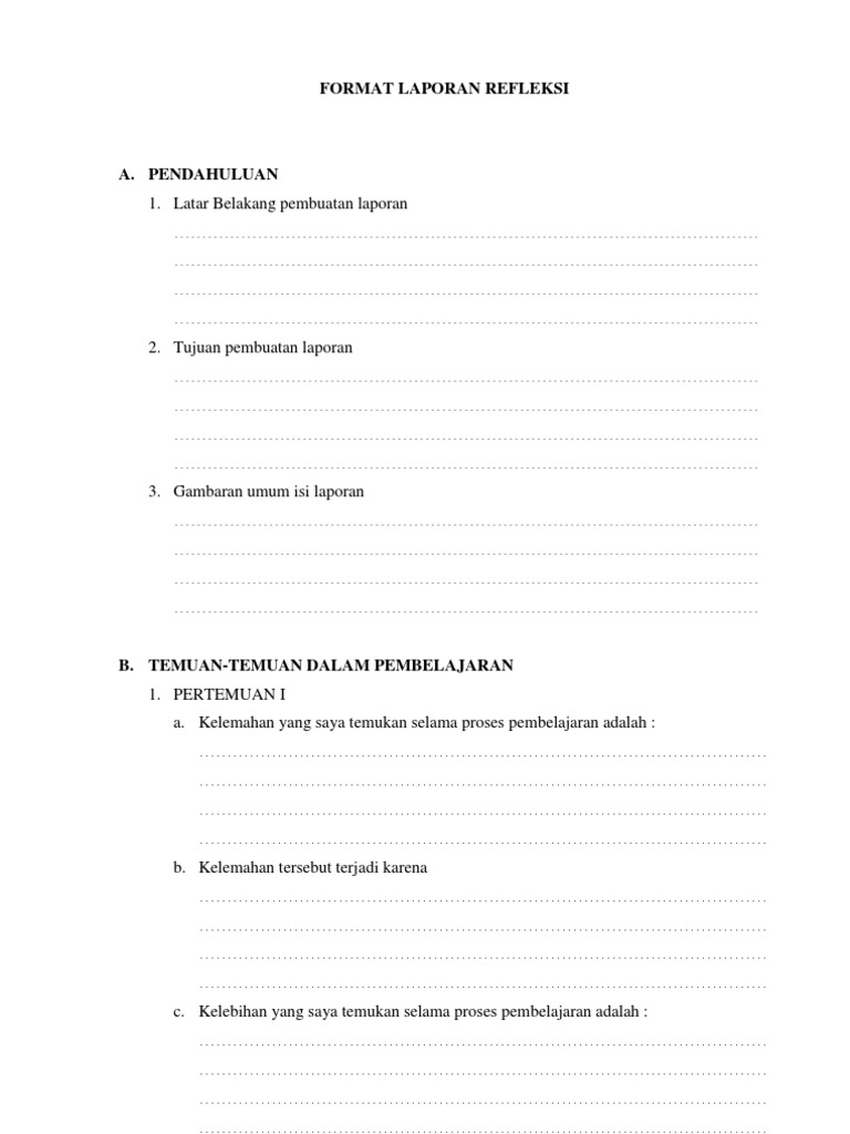Laporan Refleksi - Riset