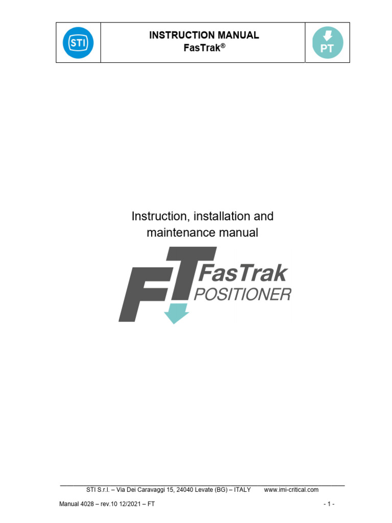 FasTrak Positioner Instruction Manual | PDF | Electricity | Electrical ...