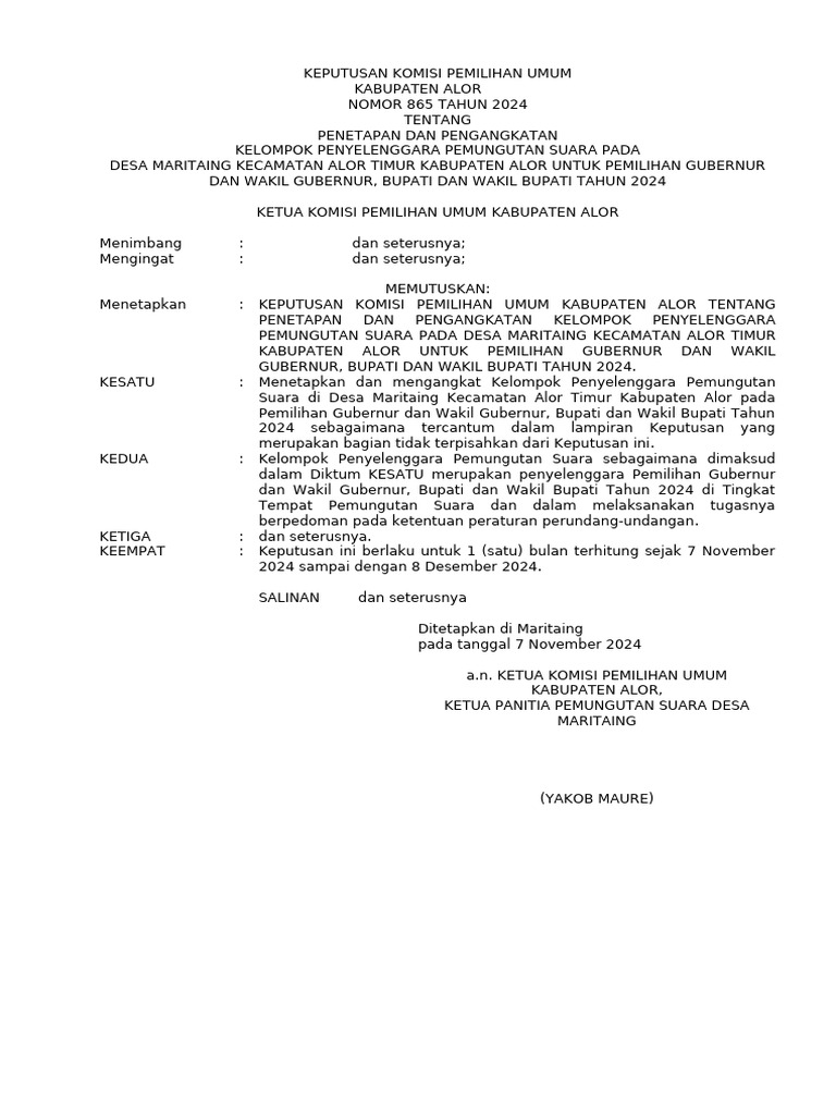 Baca Keputusan KPPS | PDF