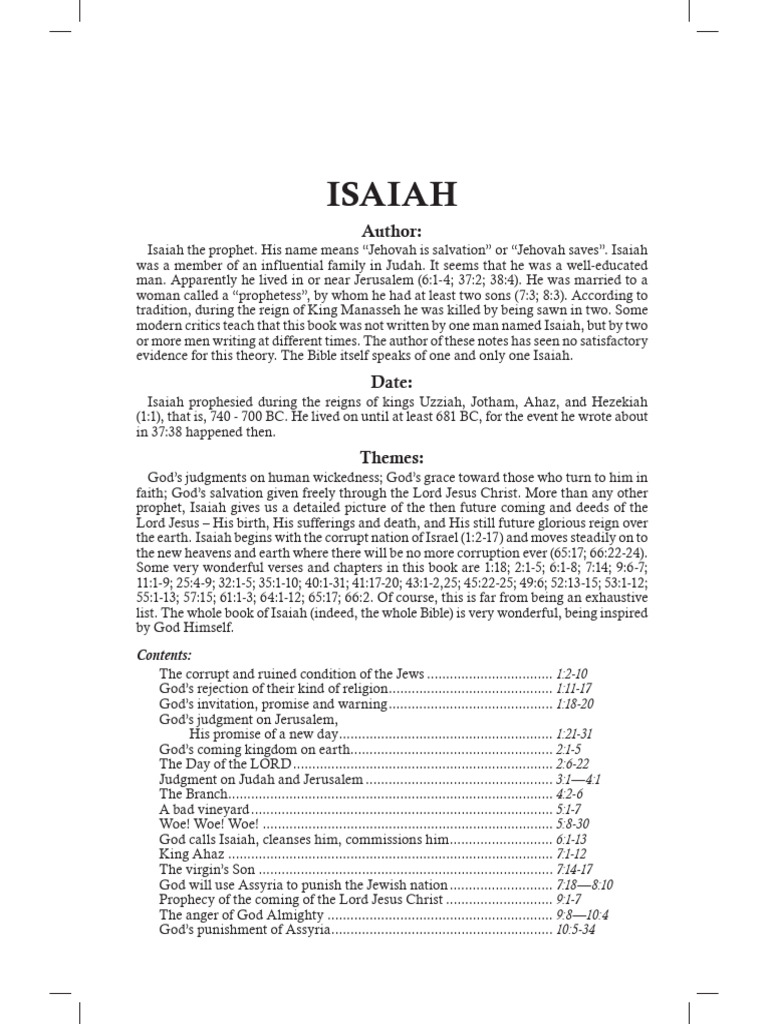 Isaiah (Az) (Comment) .. | PDF | Isaiah | Religious Belief And Doctrine