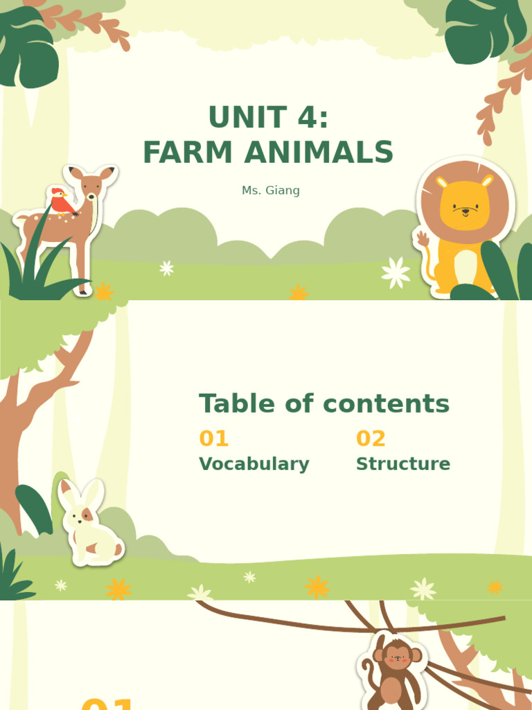 Unit 4 Animals | PDF