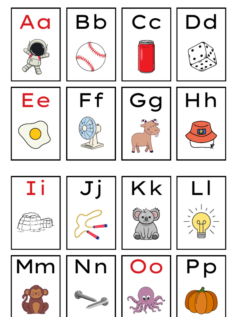 Colorful Alphabet Letter Printable Flashcards | PDF