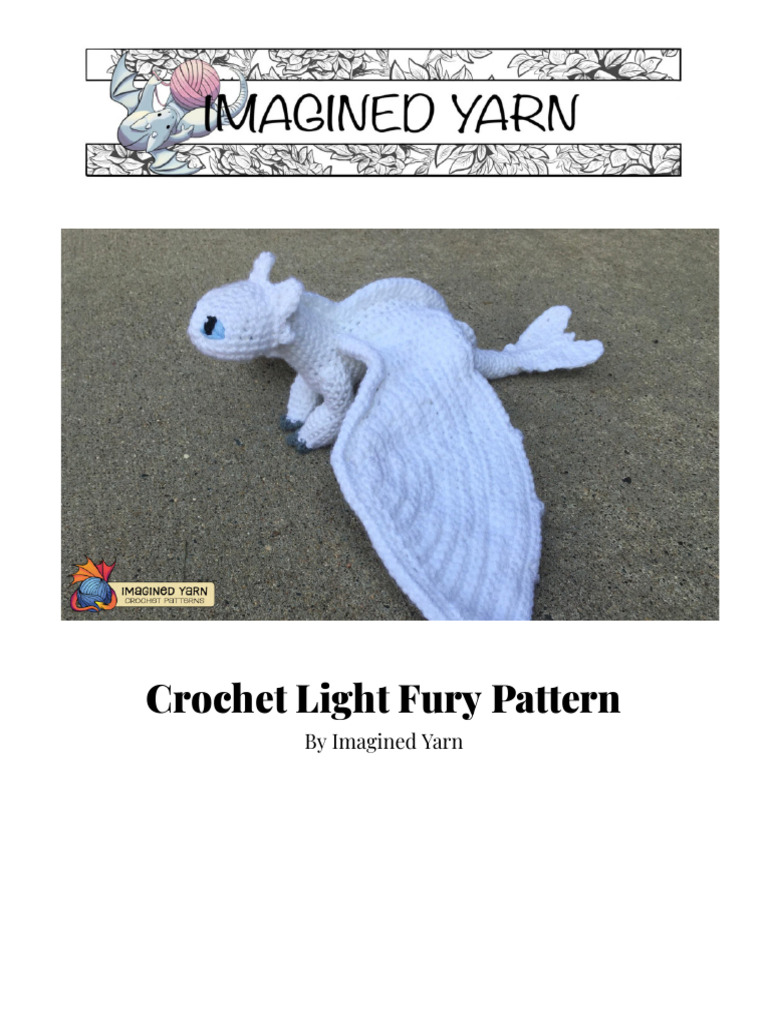 Crochet Light Fury PDFPattern | PDF | Crochet | Yarn