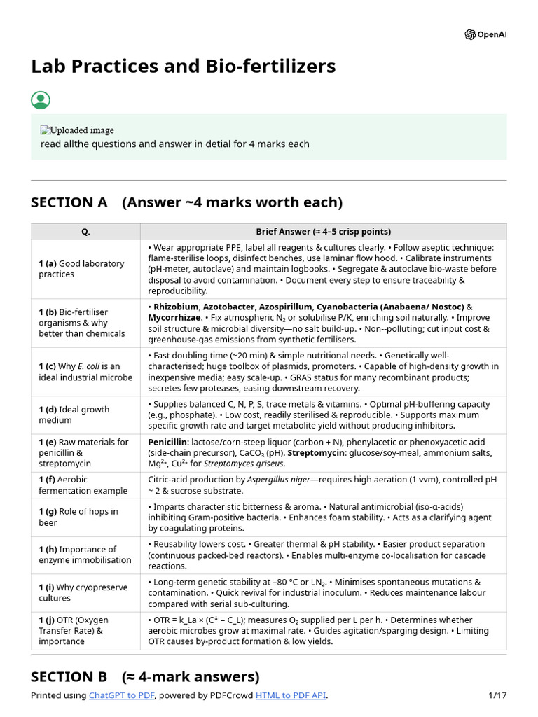 Lab Practices and Bio-Fertilizers | PDF | Brewing | Biofuel