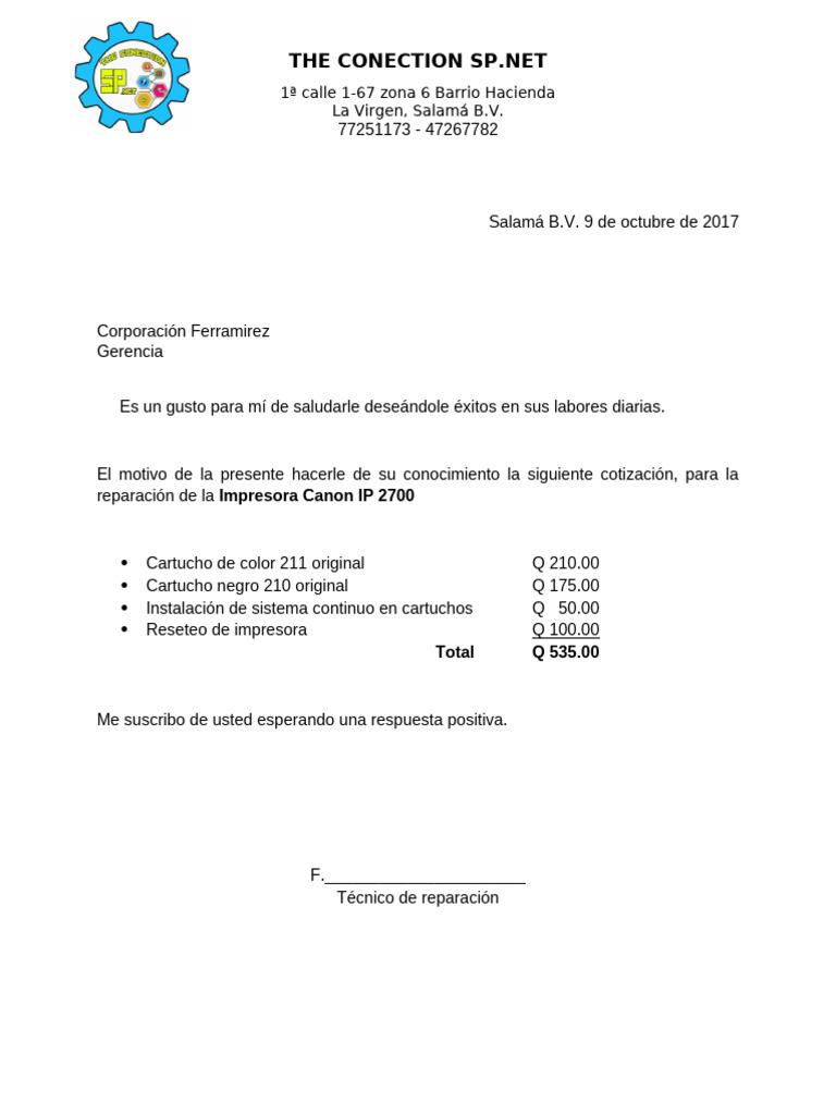 hoja membretada | PDF