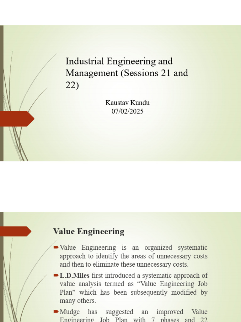 21 and 22 - Value Engineering | PDF | Nut (Hardware) | Engineering