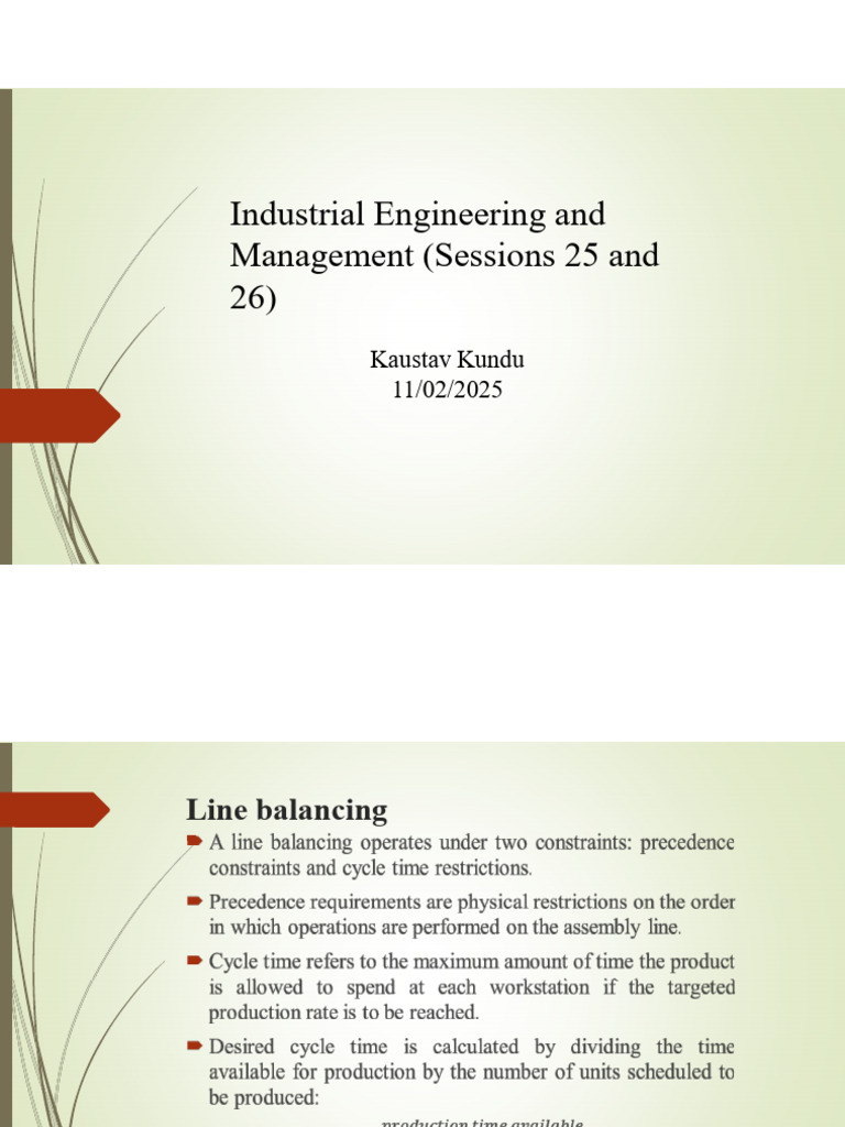 25 and 26 - Line Balancing and Layout | PDF | Automation | Production ...