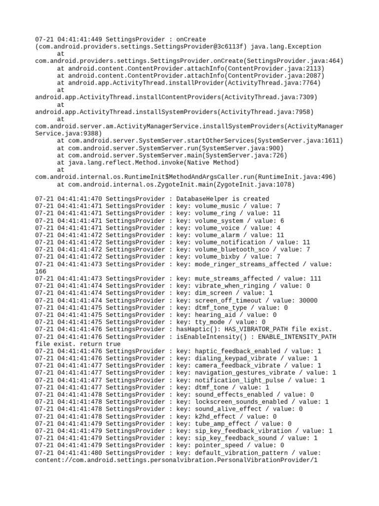 settingsprovider | PDF | Java (Programming Language) | Software