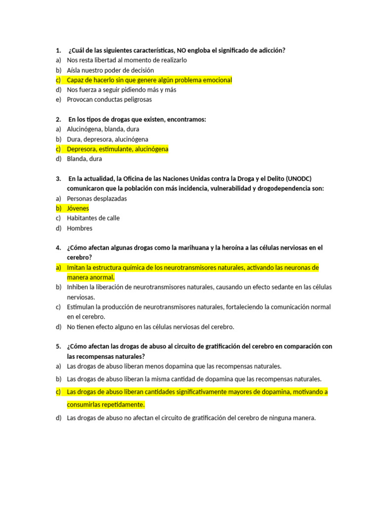 Actividades sobre drogas para primaria | PDF