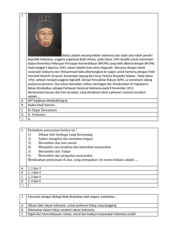 Templet Soal PGT Dan PGK | PDF