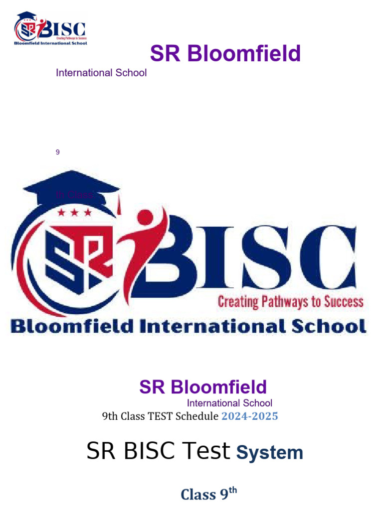 9th Class Test Session 2024-25 | PDF