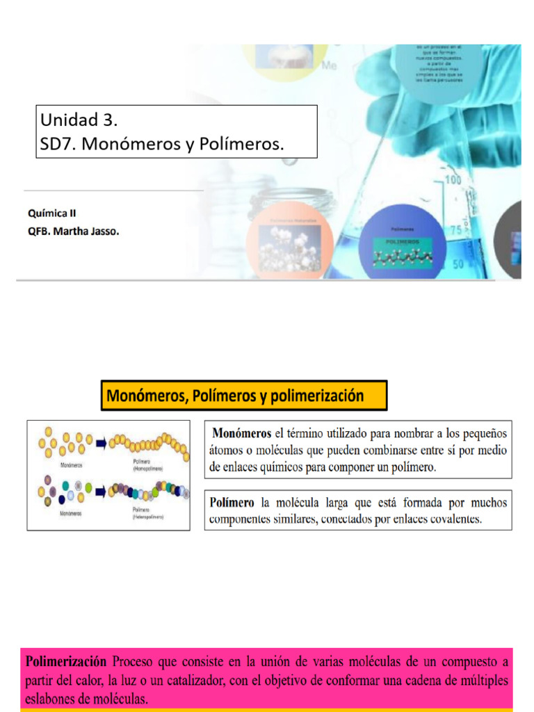 SD7.Monomeros y Polimeros. | PDF