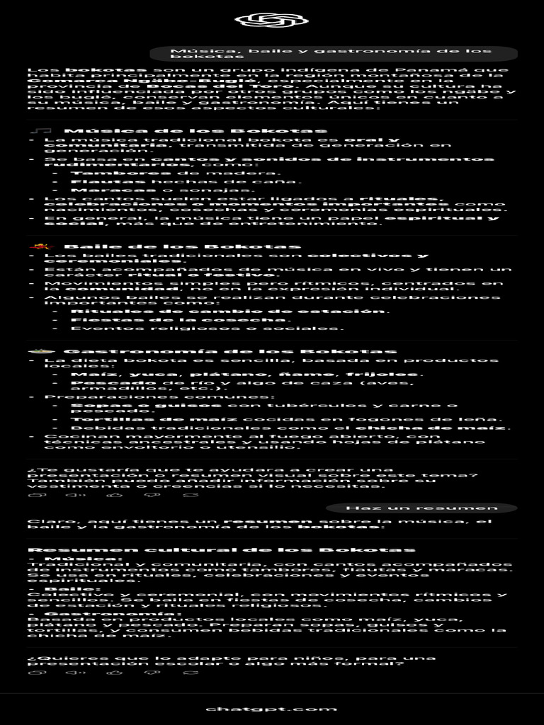 Cultura Bokota Música Baile Gastronomía | PDF