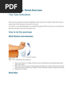 ROM Exercises For Hand and Wrist Patient Handout | PDF | Hand | Thumb