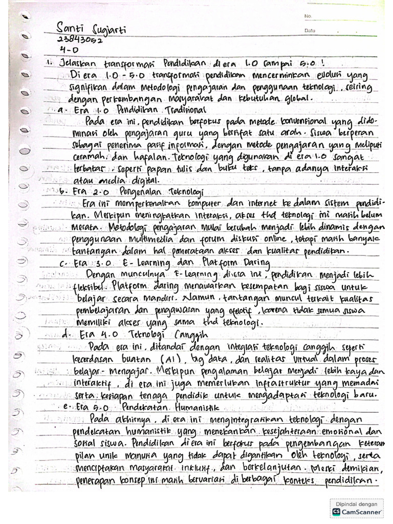 Santi Sugiarti (23843052) - 4D | PDF