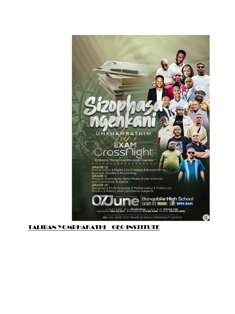 Geleza Nathi Cross Night - 052739 | PDF