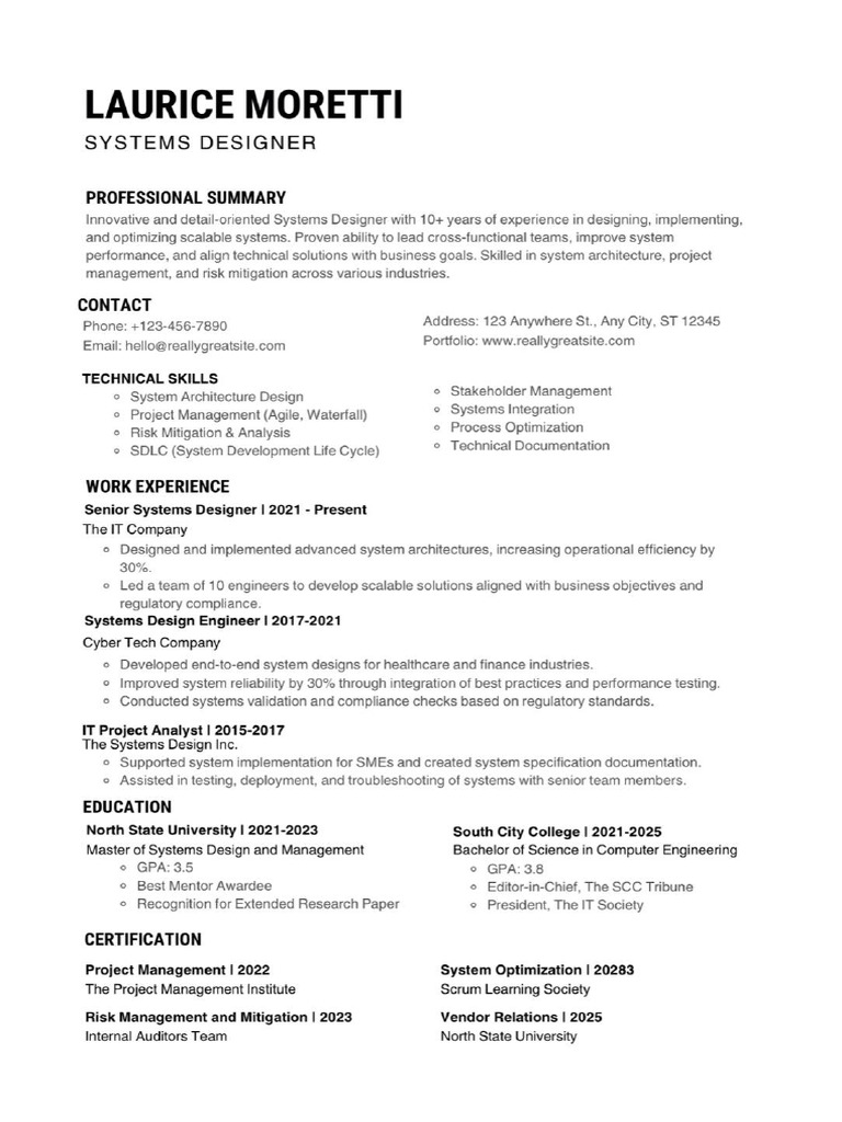 Laurice Moretti CV | PDF