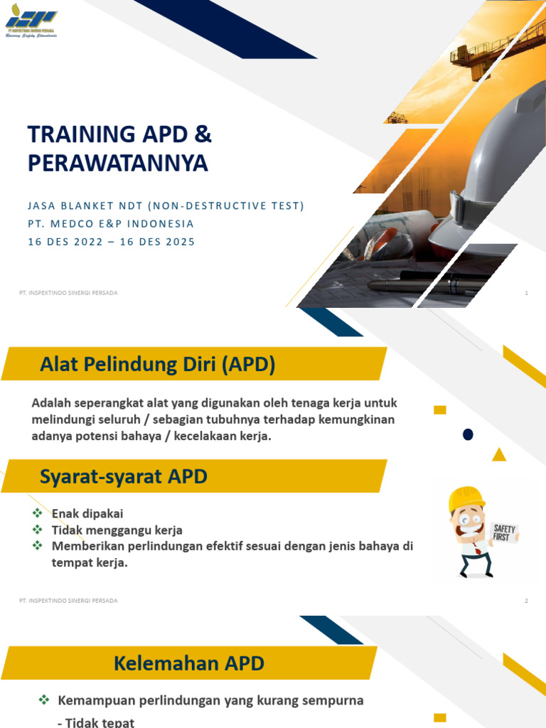 Materi Training APD & Perawatannya | PDF