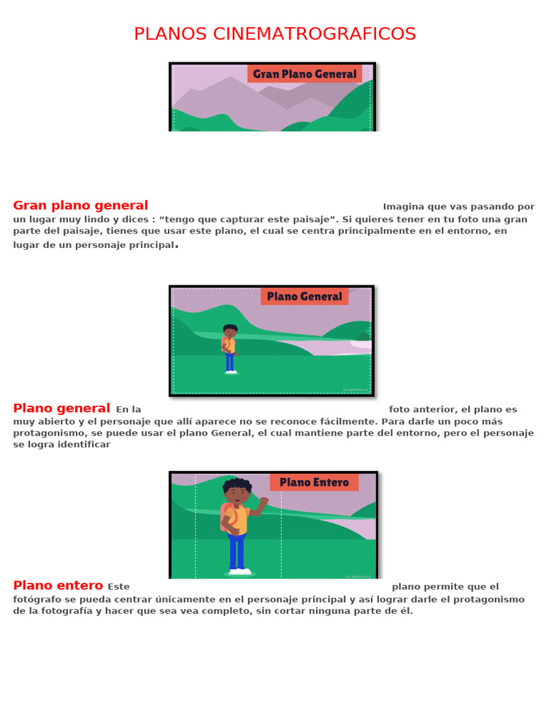 Tipos de Planos Cinematográficos | PDF