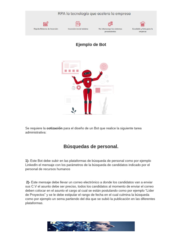 Ejemplo de Bot para El Area de RRHH | PDF | Internet Bot | Informática