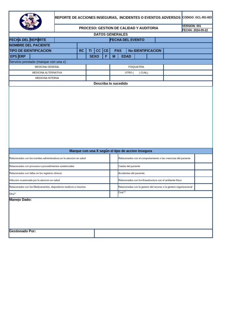 GCL-RG-003 Reporte Individual de EA | PDF