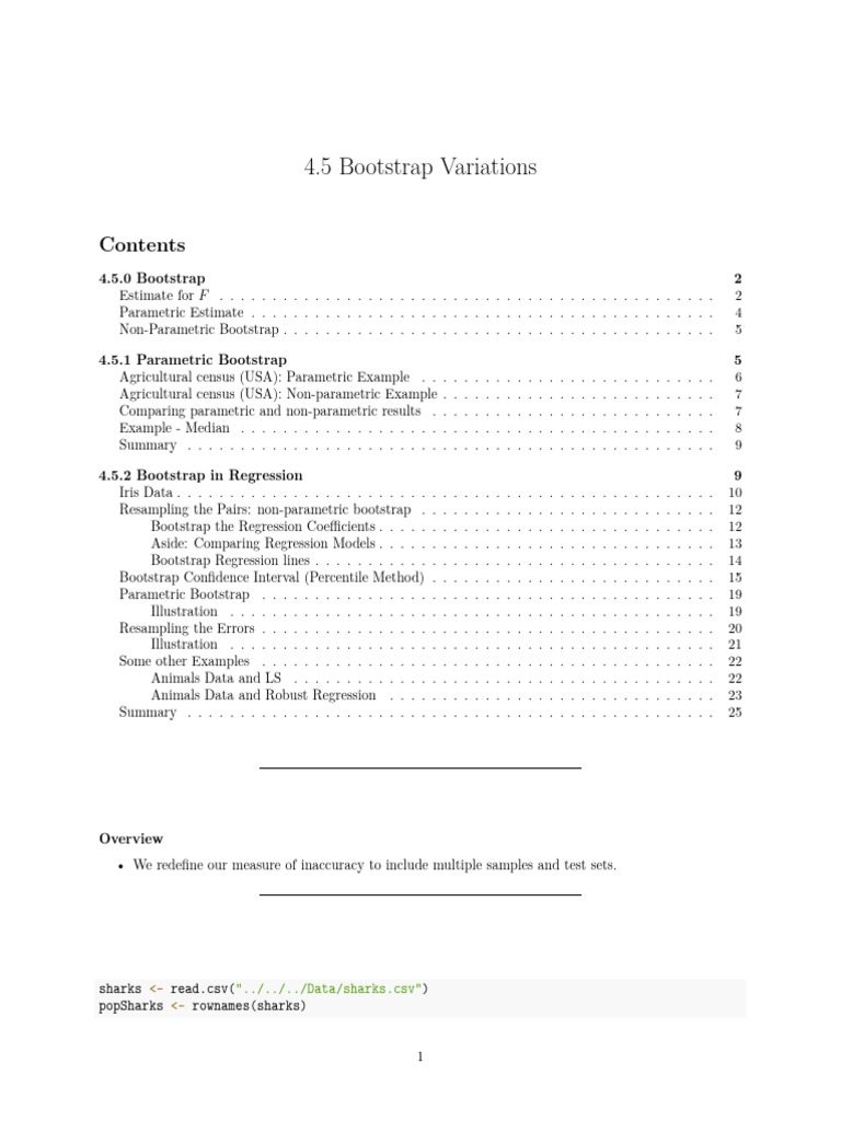 4.5-Bootstrap_Variations | PDF | Bootstrapping (Statistics) | Resampling (Statistics)