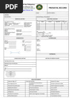 Maternal Client Record For Prenatal Care (DOH) | PDF | Childbirth ...