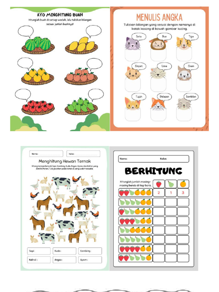 menghitung dan mewarnai | PDF