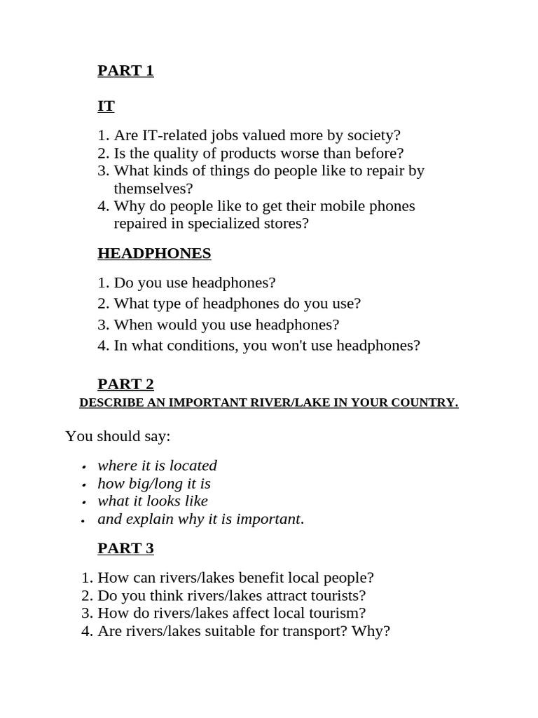 Speaking Test | PDF