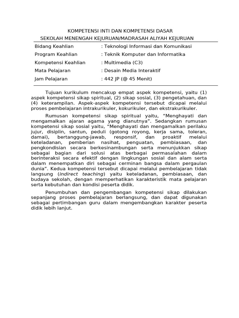 KIKD Desain Media Interaktif C3 | PDF