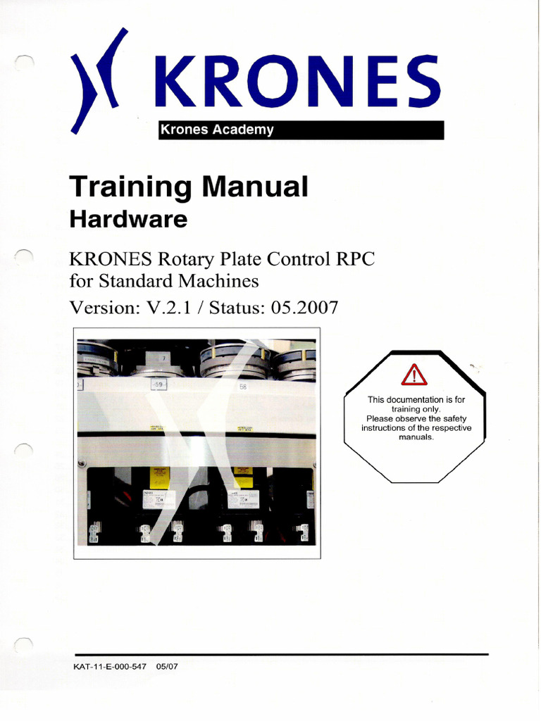 Krones Academy RPC - Labbeller - Hardware | PDF