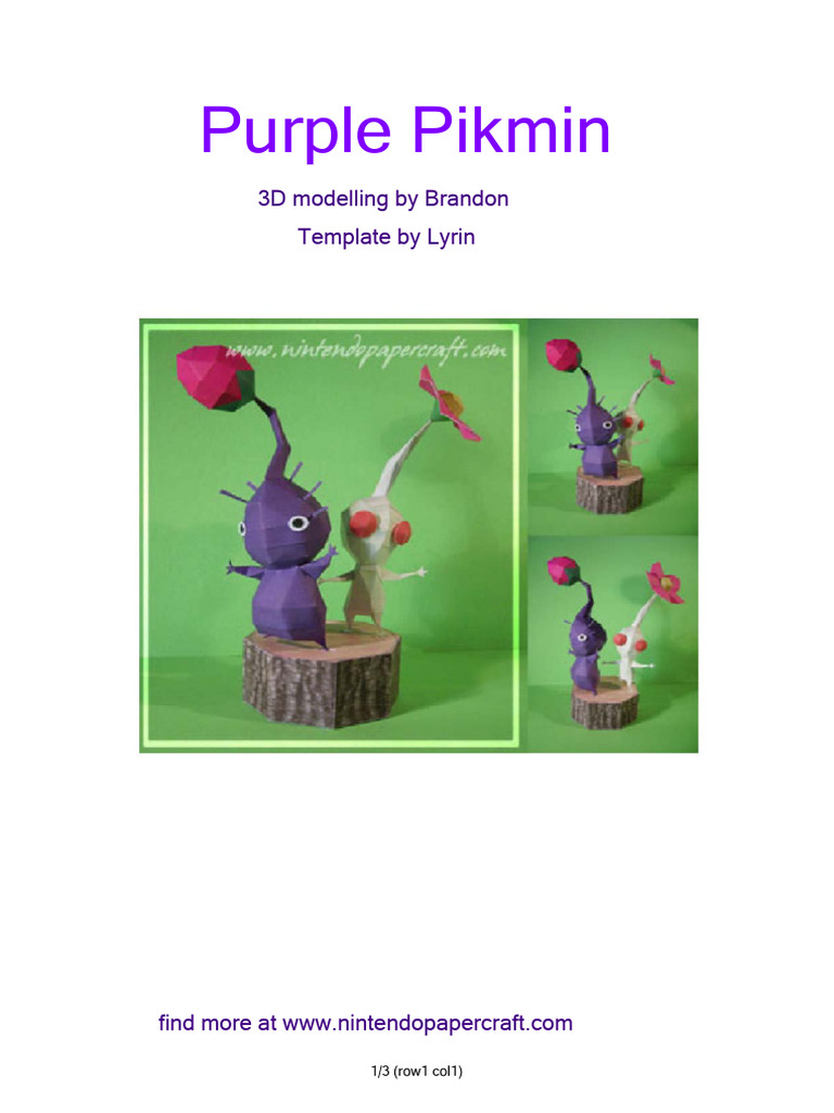 Pikmin Purple Lines A4 | PDF