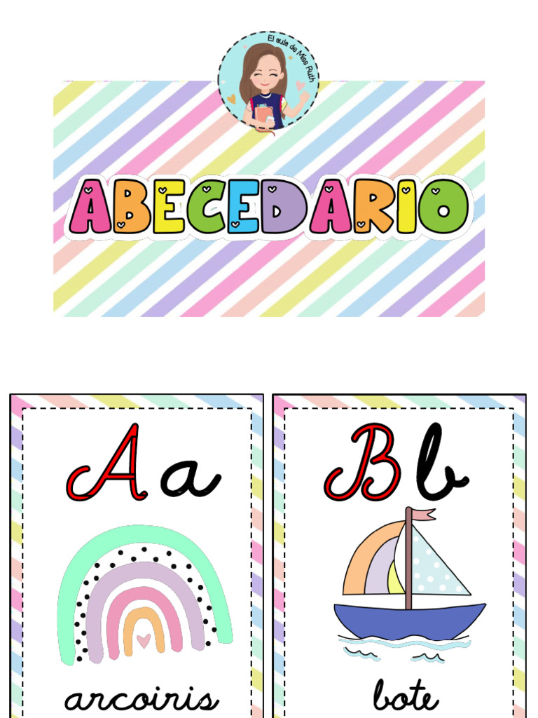 Abecedario Carteles Letra Ligada 1 | PDF