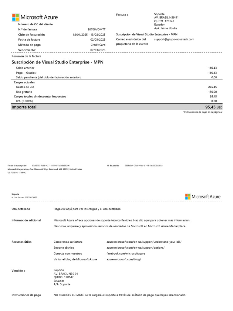 E0700VOMTT Invoice | PDF | Software de la aplicacion | Microsoft