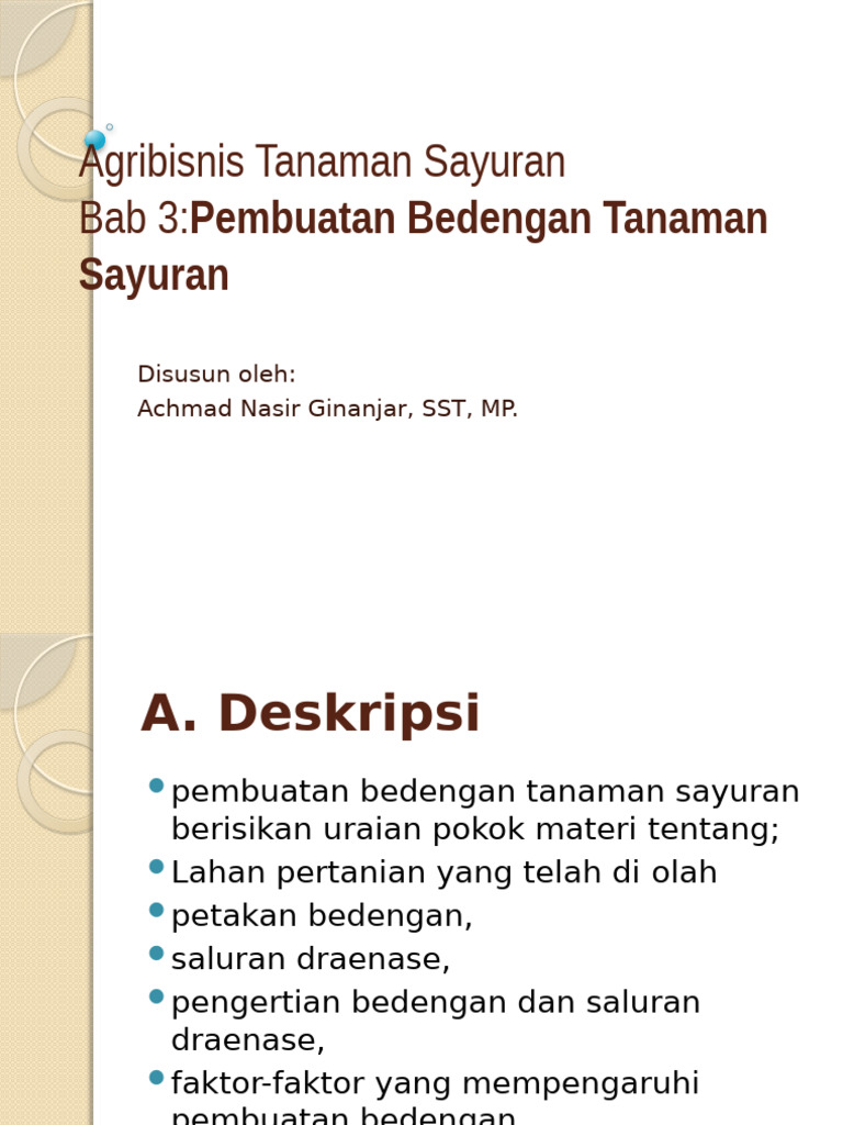 Pembuatan Bedengan Tanaman Sayuran | PDF