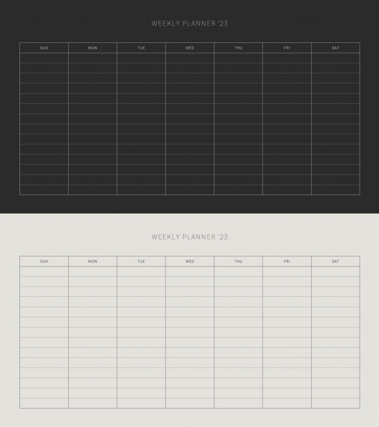 Modern Classy Printable Weekly Planner Calendar | PDF
