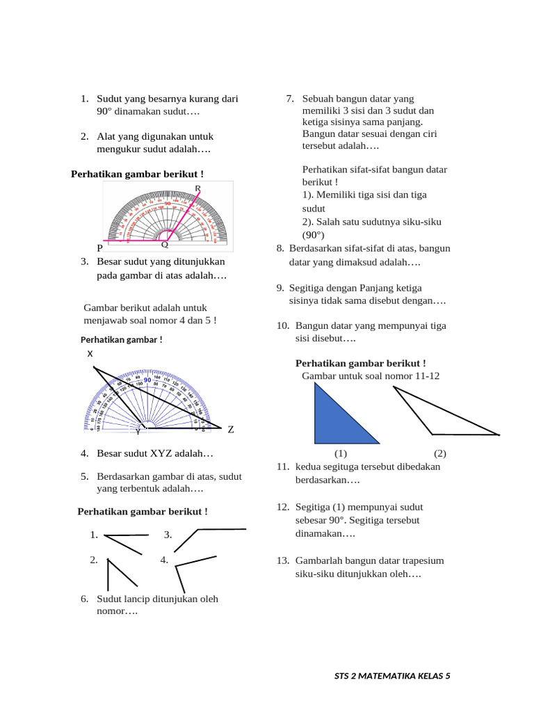 Soal MTK STS 2 - Shaka | PDF
