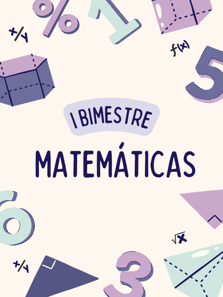 Documento A4 Proyecto de Matemáticas Infantil Morado y Azul | PDF