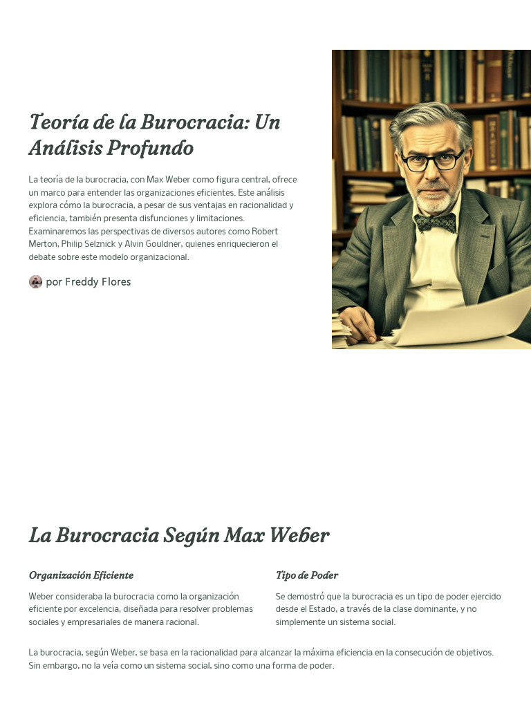 Tema Modelo Burocrático Weber | PDF | Burocracia | Ciencias Políticas