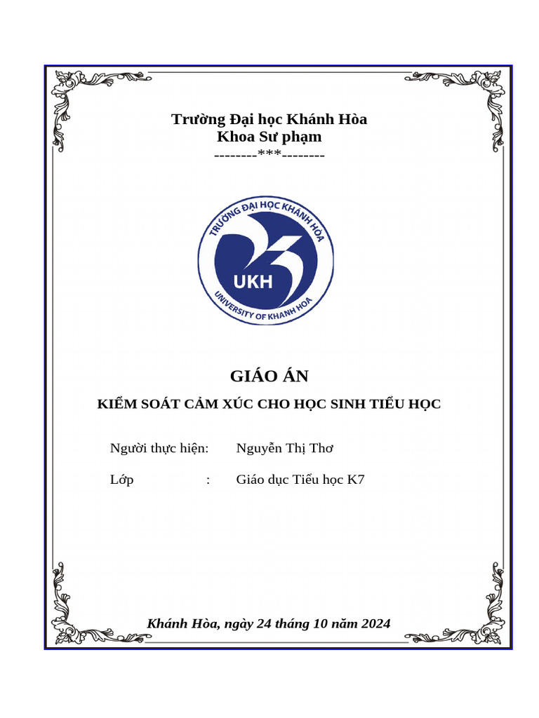 Bìa Giáo Án TNXH | PDF