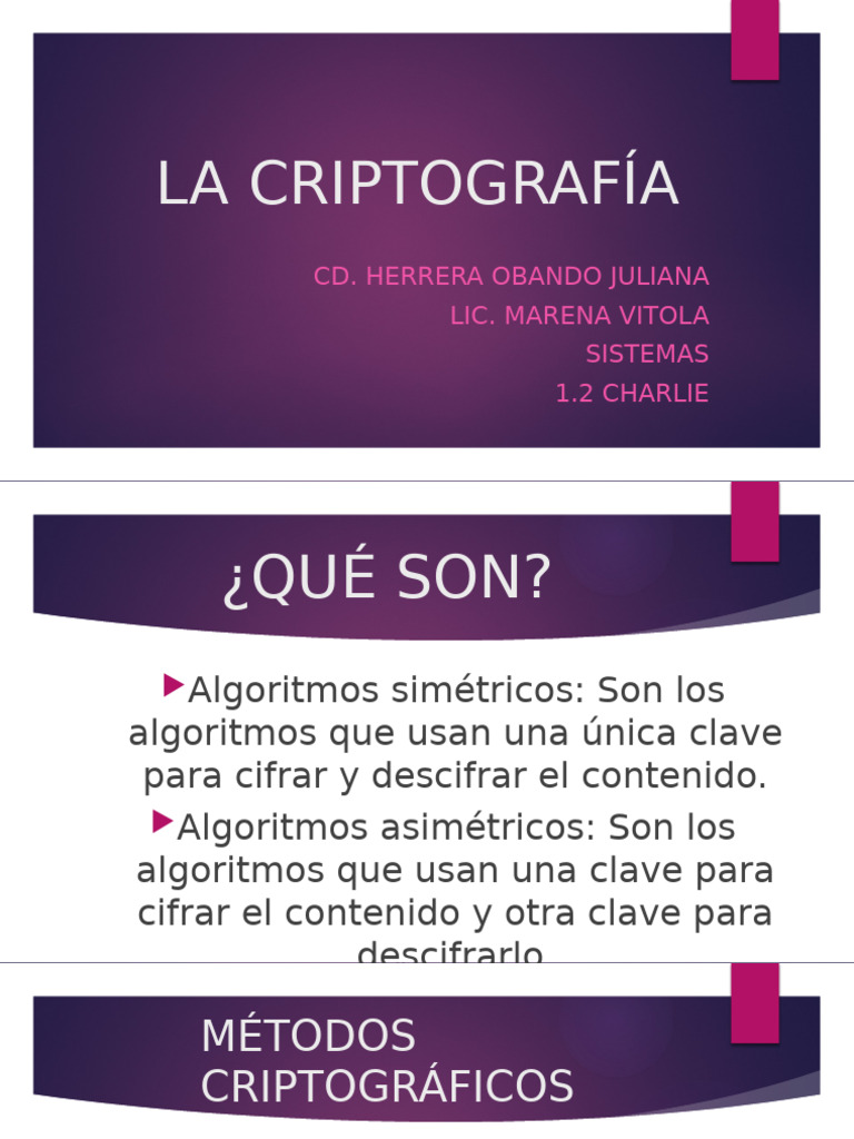 La Criptografía | PDF | Clave (criptografía) | Cifrado