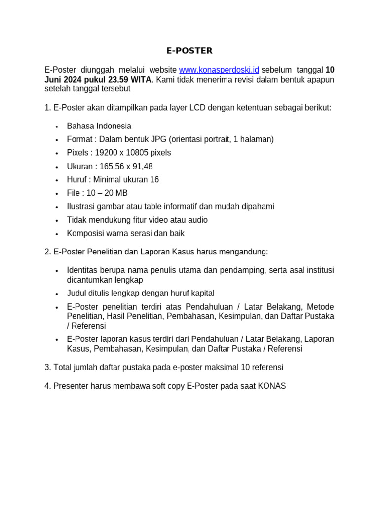 Pedoman Penulisan e Poster | PDF
